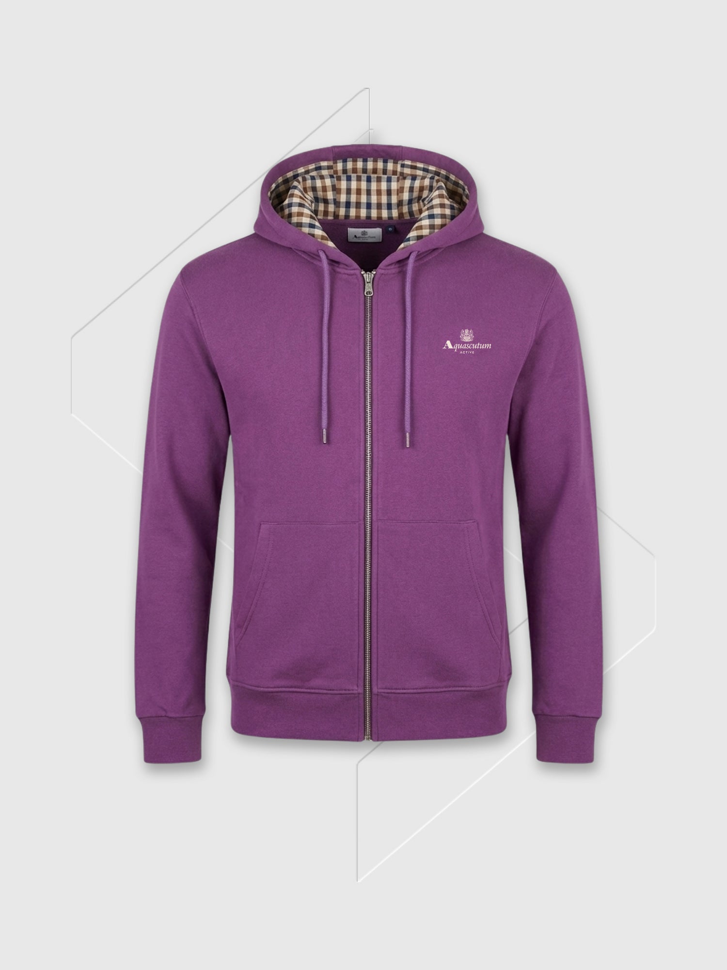 Aquascutum Small Logo Hooded Jacket Purple